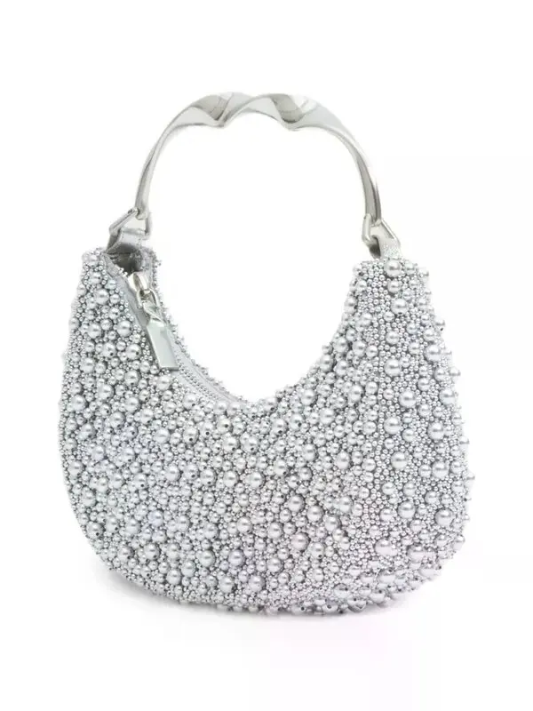 Simkhai Small Evelyn Beaded Crescent Tote Bag