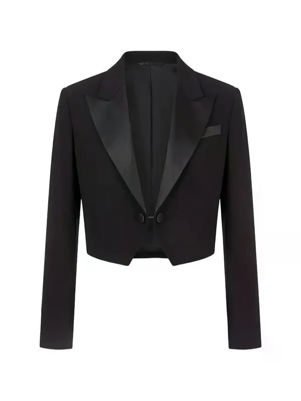 Max Mara Cropped Peak-lapel Jacket