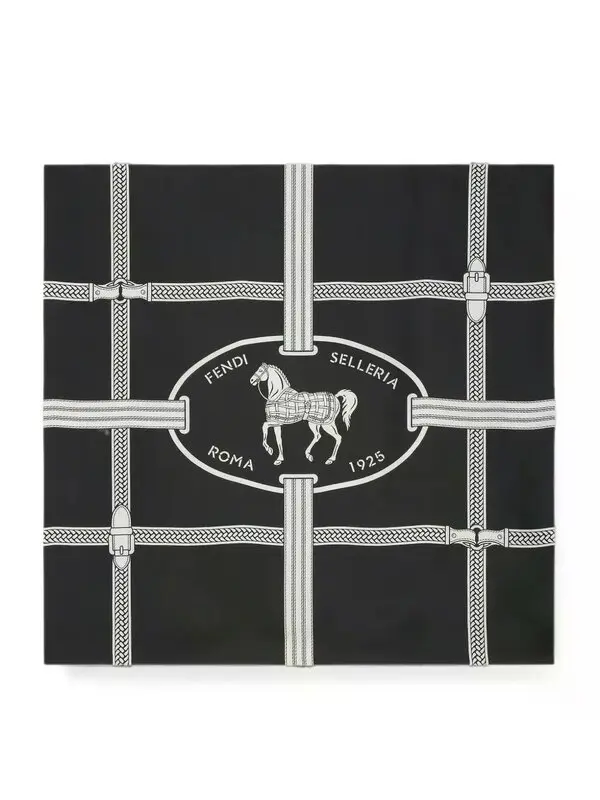 Fendi Selleria Horse-print Scarf