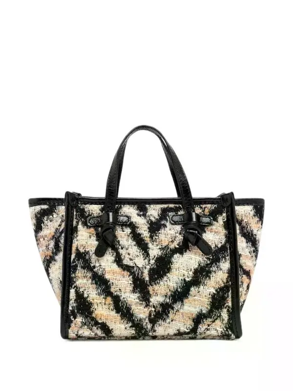 GIANNI CHIARINI Miss Marcella Zebra-print Mini Bag - Neutrals