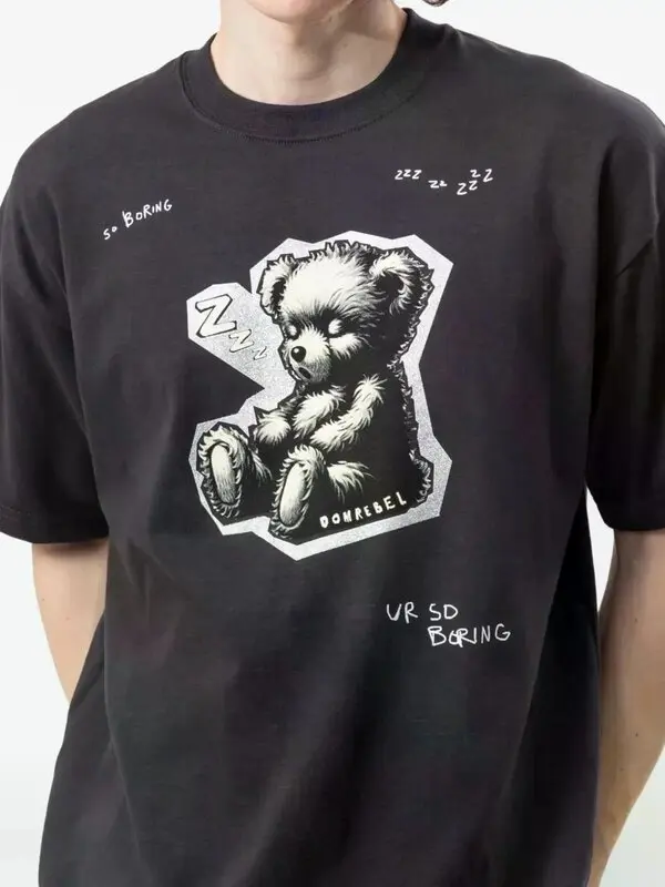 DOMREBEL Zzz Bear Graphic-print T-shirt