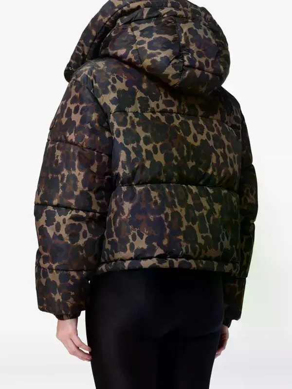 SAVE THE DUCK Leopard-print Puffer Jacket