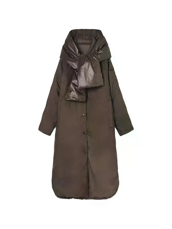 PSOPHIA Reversible Quilted Scarf-detail Coat