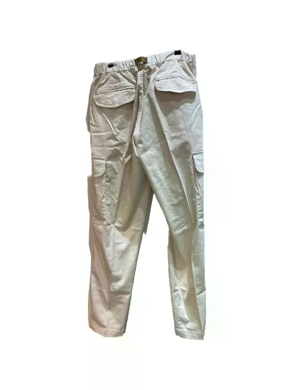 WHITE SAND Belted Cargo Pants - Neutrals