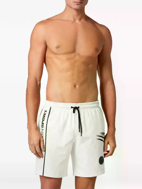 PLEIN SPORT Logo-print Ripstop Swimming Shorts