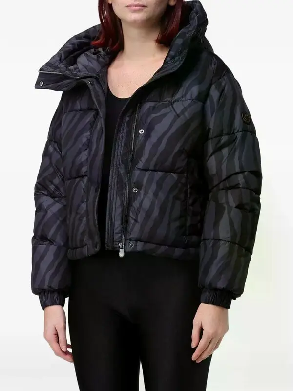 SAVE THE DUCK Rhiannon Zebra-print Puffer Jacket