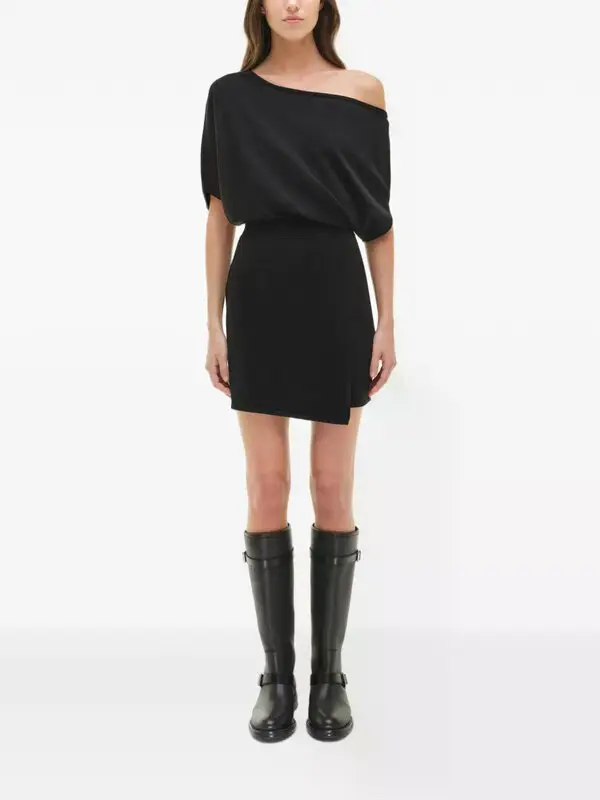 Simkhai Shania Off-shoulder Knit Mini Dress