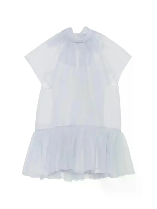 Simkhai Beaux Tiered Organza Mini Dress - Blue