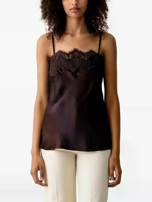 Luisa Spagnoli Lezioni Lace-trim Camisole Blouse