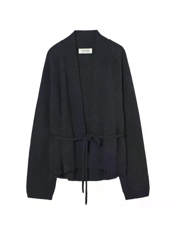 PSOPHIA Belted Knit Cardigan - Blue