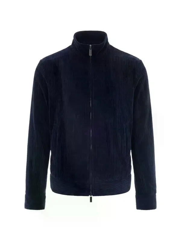 Emporio Armani Ribbed-knit Zip-up Jacket
