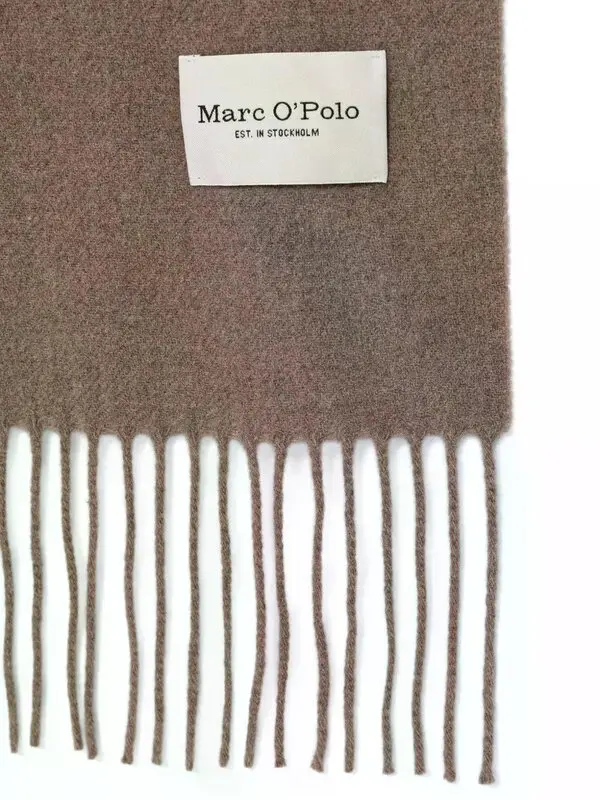 Marc O'polo Fringed Wool Scarf - Brown