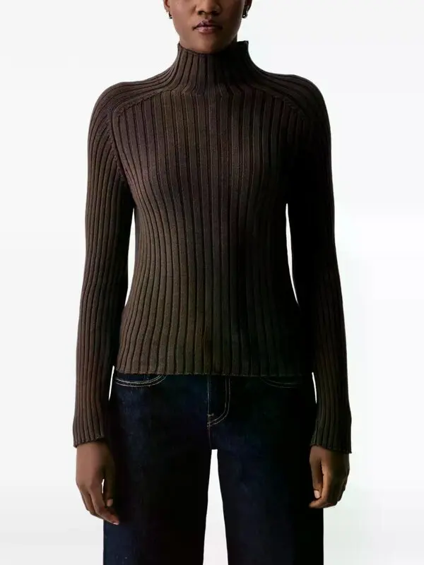 Marc O'polo Ribbed-knit High-neck Sweater