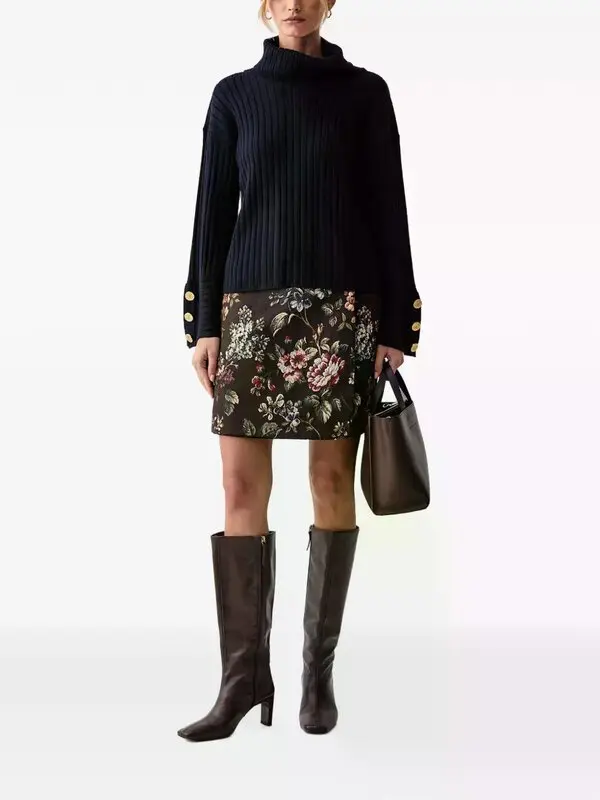 Luisa Spagnoli Mabels Ribbed Button-cuff Sweater
