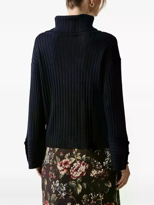 Luisa Spagnoli Mabels Ribbed Button-cuff Sweater
