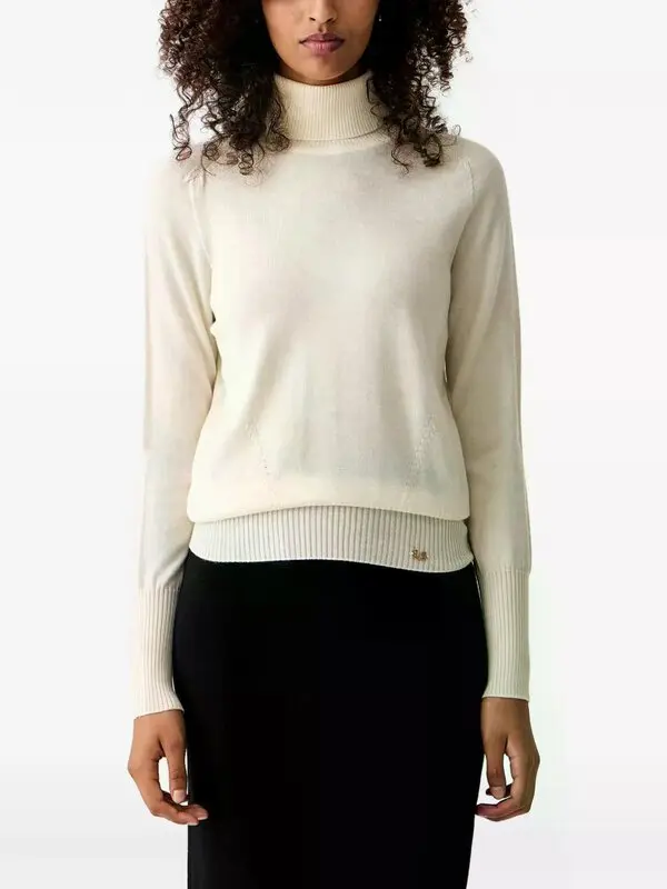 Luisa Spagnoli Roll-neck Long-sleeve Sweater - Neutrals