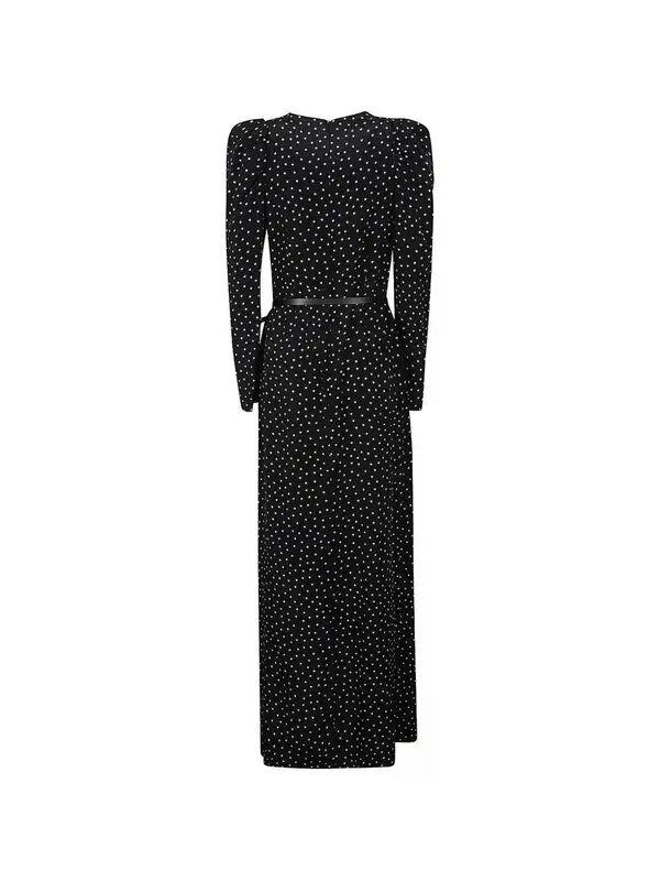 P.a.r.o.s.h Star-print Belted Maxi Dress