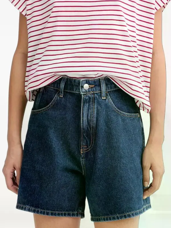 Marc O'polo Logo-patch Denim Shorts - Blue
