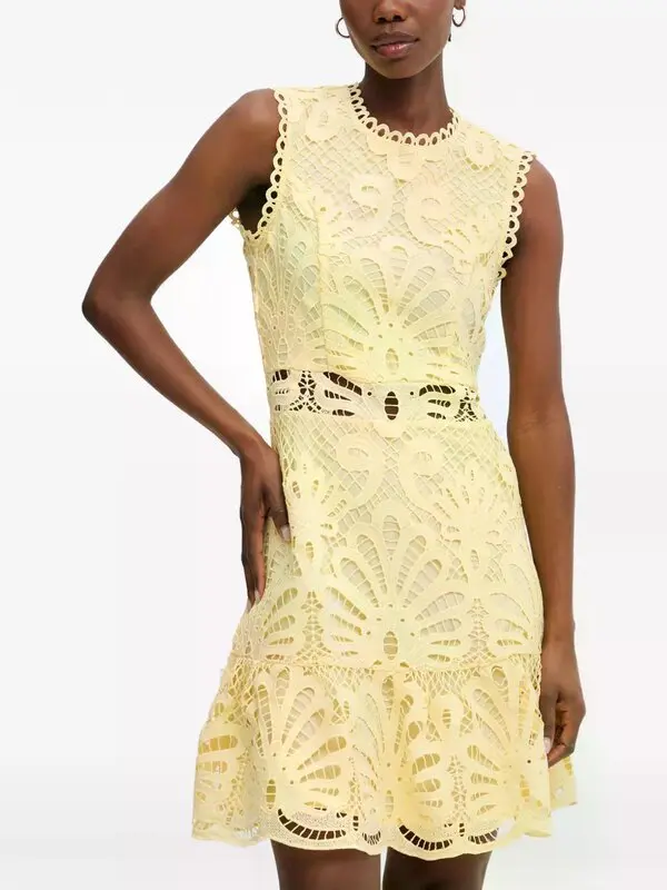 MORGAN Rosli Guipure-lace Ruffled Mini Dress