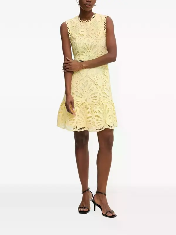 MORGAN Rosli Guipure-lace Ruffled Mini Dress
