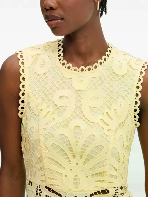 MORGAN Rosli Guipure-lace Ruffled Mini Dress