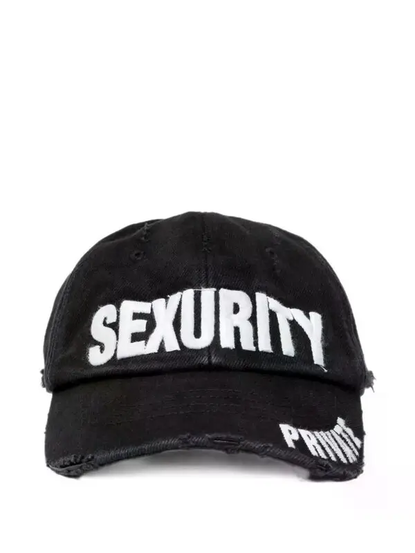 PROTOCOL INDEX Graphic-embroidered Distressed Cap