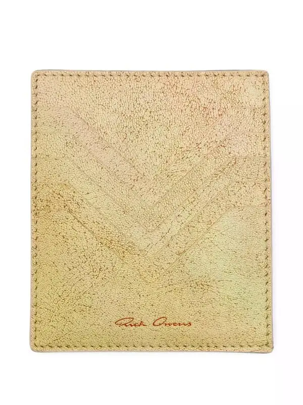 Rick Owens Chevron-detail Leather Card Holder