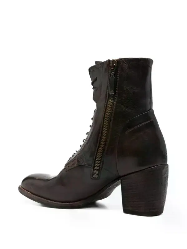 PAUL SILENCE Lace-up Leather Ankle Boots