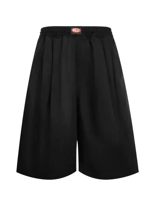 WILLY CHAVARRIA Orale Pleated Shorts - Black