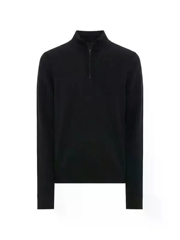 Peserico Quarter-zip Knitted Sweater - Black