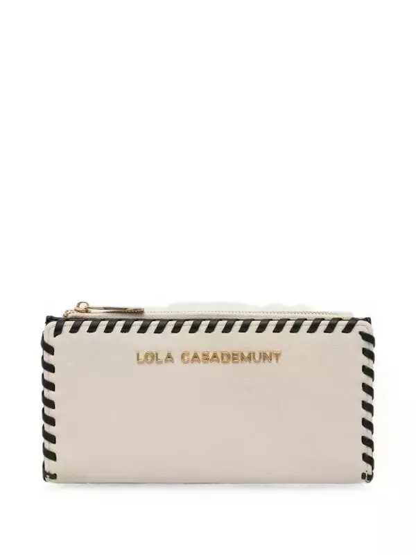 Lola Casademunt Whipstitch-trim Logo-plaque Wallet