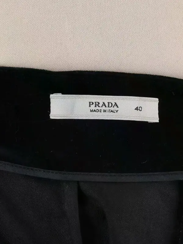 Prada Velvet Gathered Midi Skirt