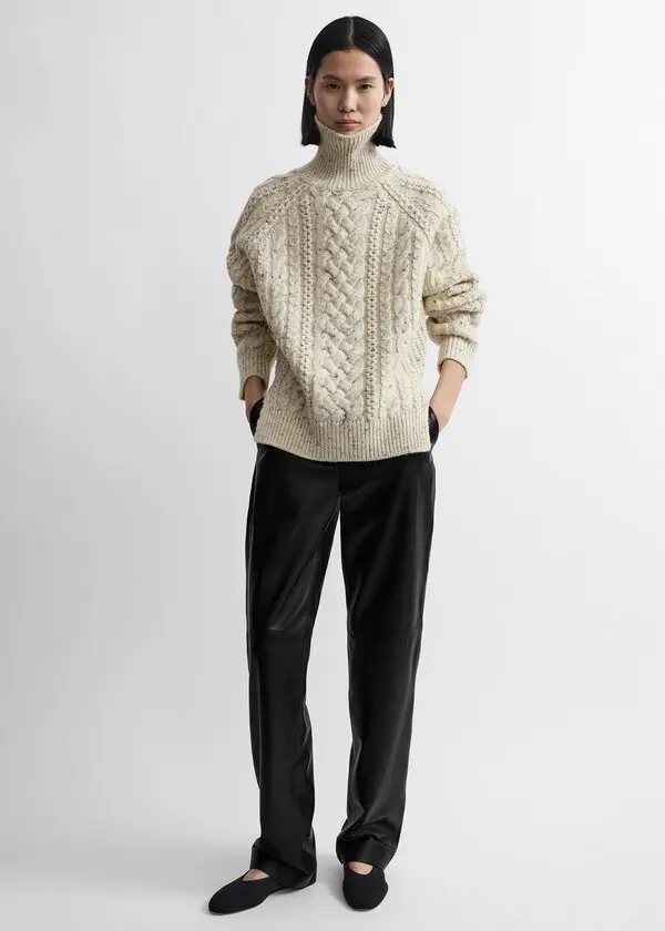 TOTEME Cable Knit Turtleneck