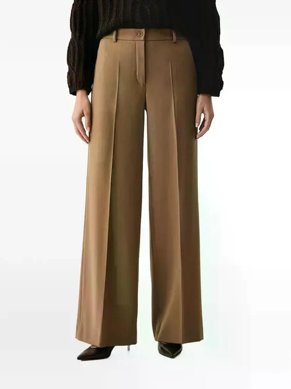 Luisa Spagnoli Pressed-crease Wide-leg Trousers
