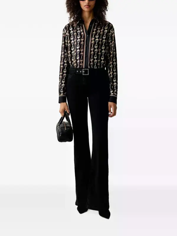 Luisa Spagnoli Oplite Belted Flared Jeans
