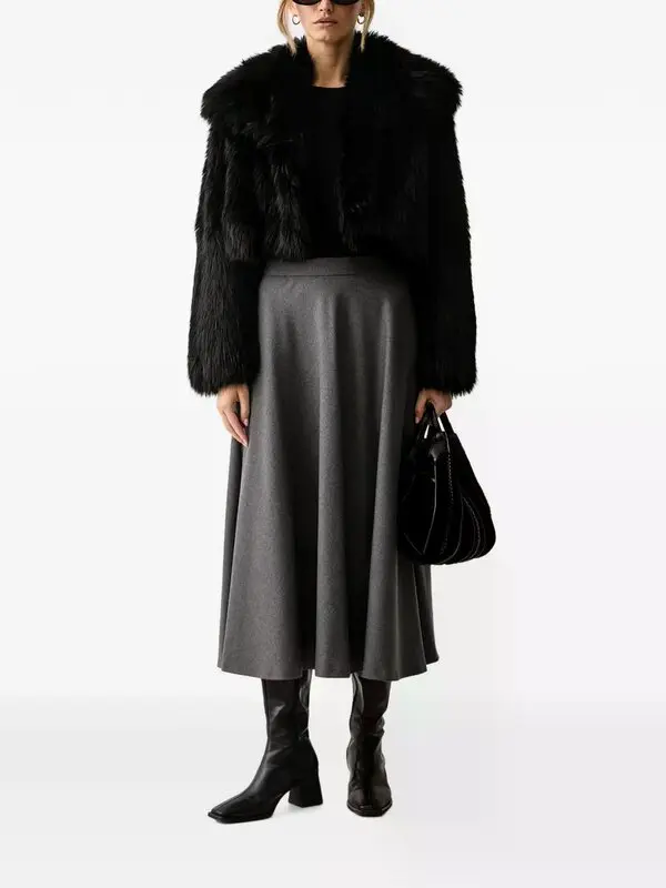 Luisa Spagnoli High-waisted A-line Midi Skirt