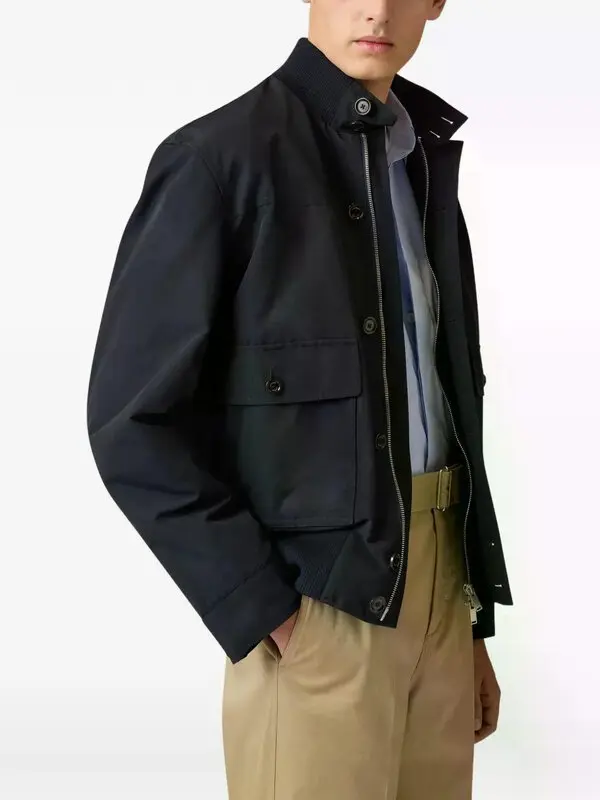 LARDINI Padded Knit-collar Jacket