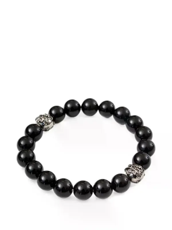 KAMIYA Engraved Bead Natural Stone Bracelet