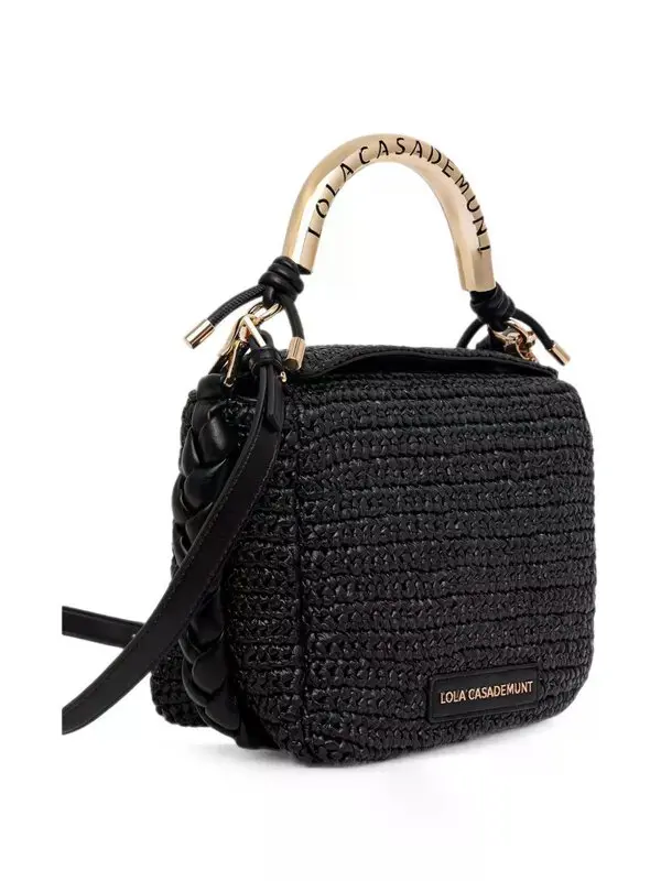 Lola Casademunt Woven-effect Logo-handle Tote Bag