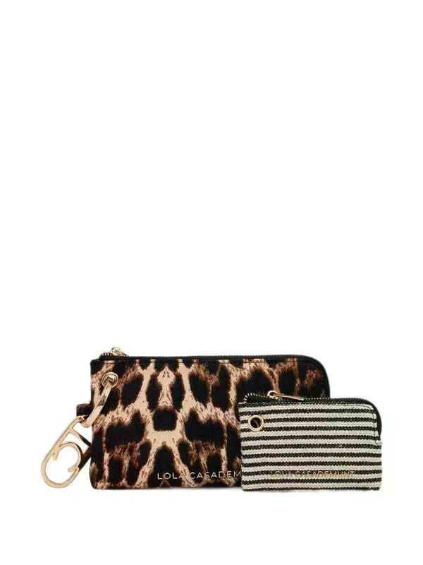 Lola Casademunt Leopard-print Striped-pattern Purses