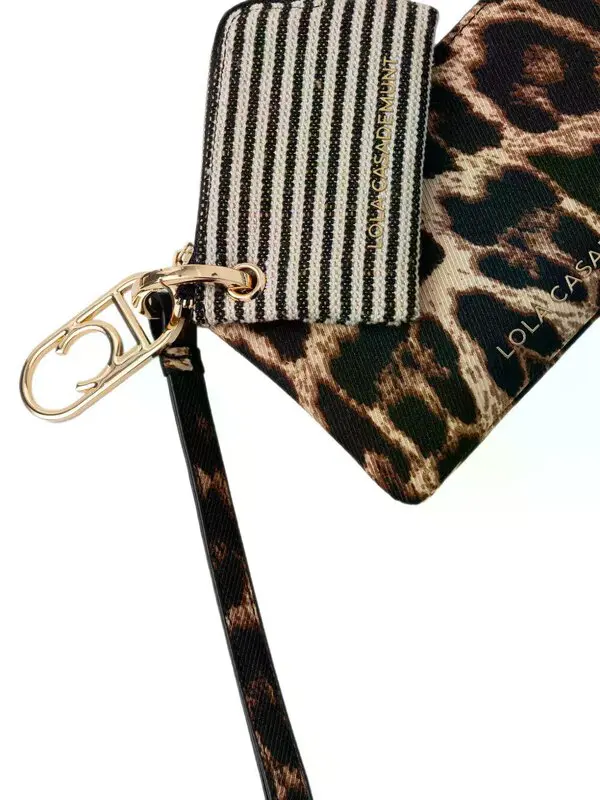 Lola Casademunt Leopard-print Striped-pattern Purses