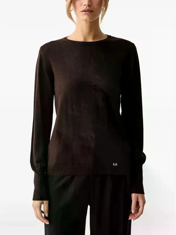Luisa Spagnoli Occulto Logo-plaque Knitted Sweater