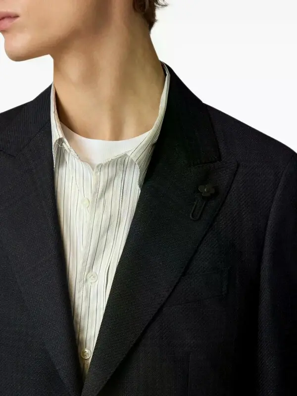 LARDINI Glen-check Peak-lapel Blazer