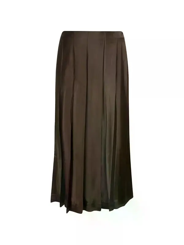 Vince Satin-finish Pleated Skirt