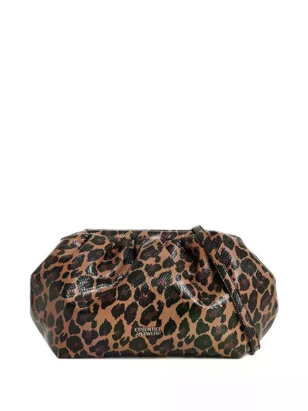 Essentiel Antwerp Kennie Leopard-print Clutch Bag