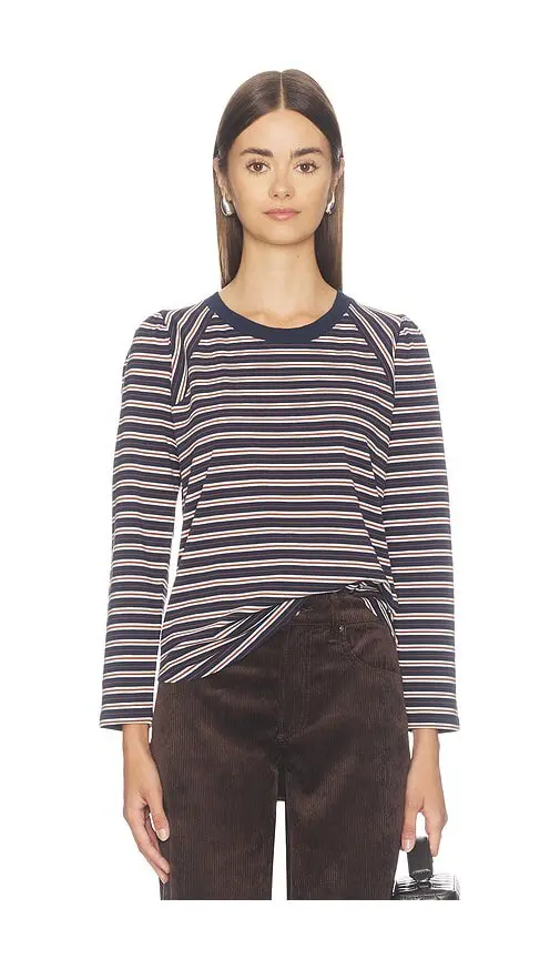 Veronica Beard Mason Baseball Tee In . Also - Navy