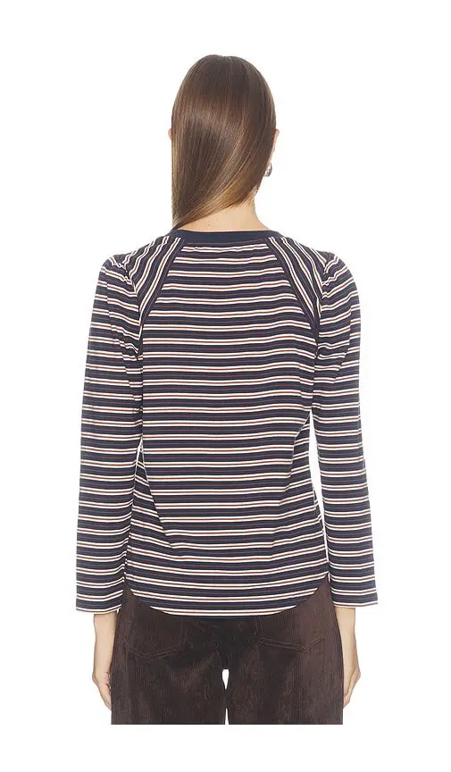 Veronica Beard Mason Baseball Tee In . Also