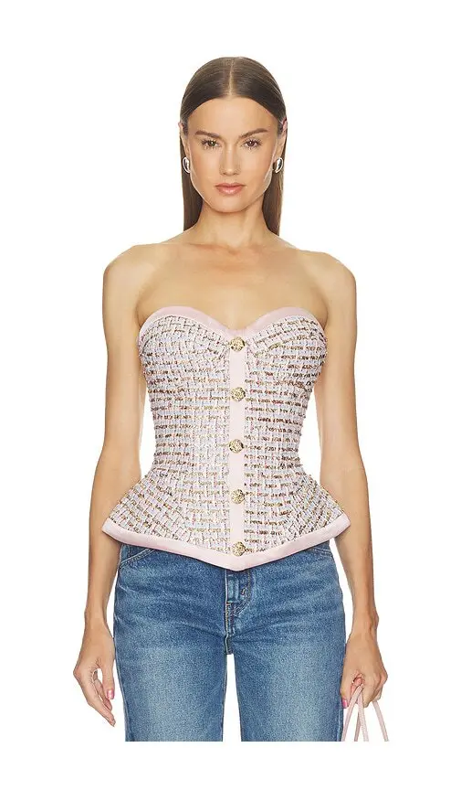 NADINE MERABI Maya Pink Top In . Also
