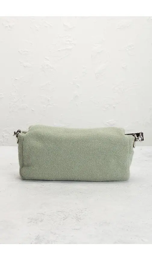 FWRD RENEW Fendi Knit Baguette Shoulder Bag - Green