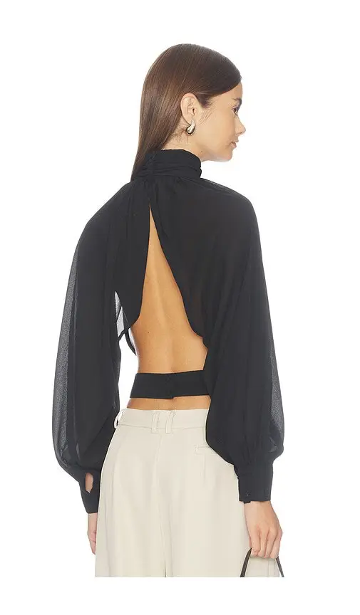 MORE TO COME Merilee Open Back Top In . Also - Black